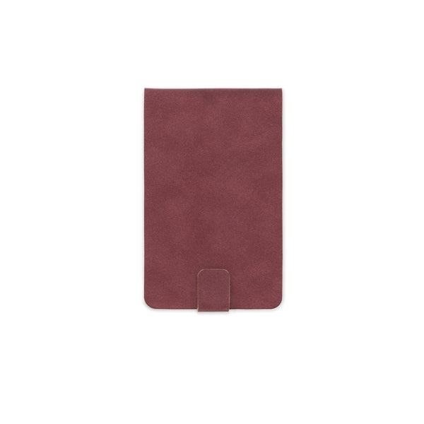 Vegan Suede Leather Notepad - Burgundy – Designworks Collective UK